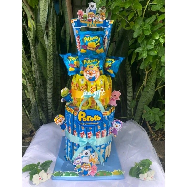 Jual Tower snack karakter Pororo/cake snack ultah/gift/hadiah ulang ...