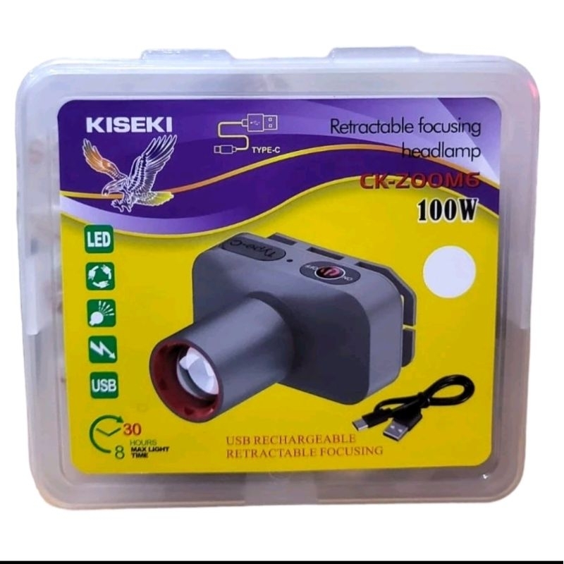 Jual SENTER Kiseki Kepala Zoom 6 Super Terang 100 Watt CAHAYA PUTIH ...