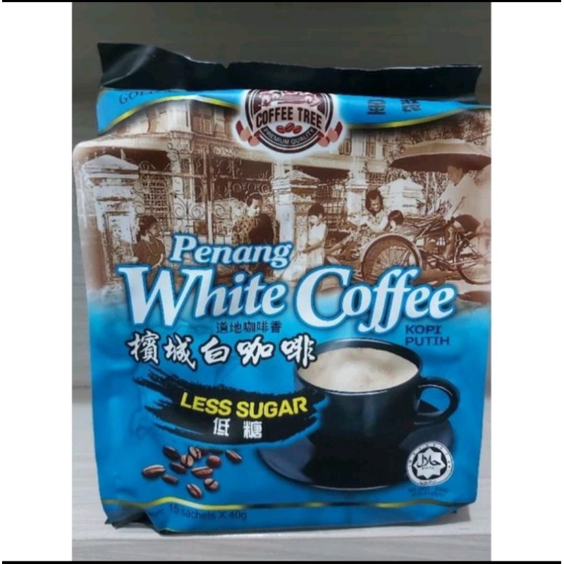 Jual Penang White Coffee Less Sugar Kopi Putih Isi 15 Sachet X 40 Gram | Shopee Indonesia