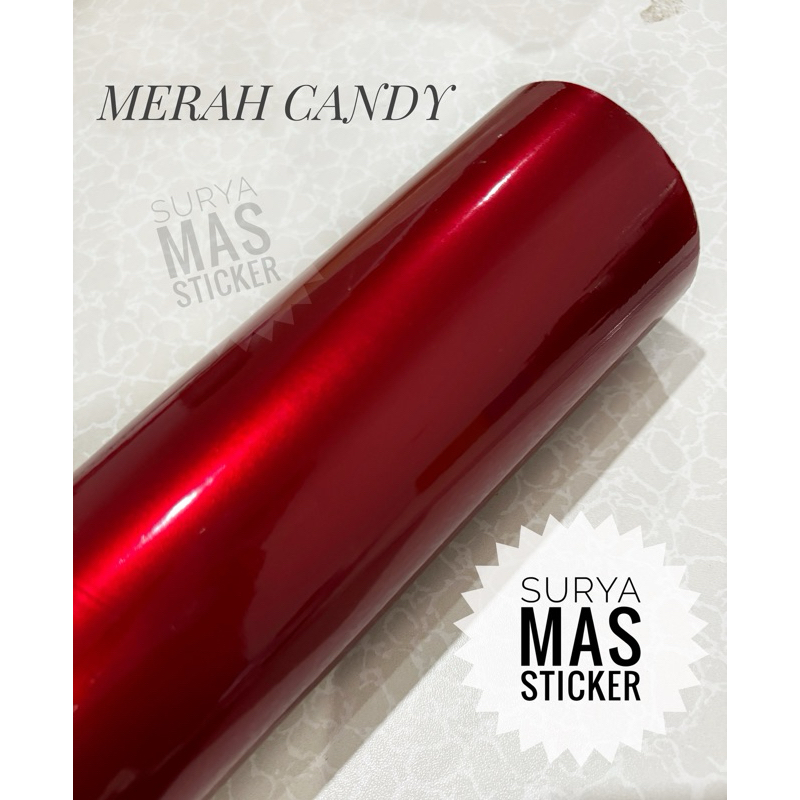 Jual stiker merah candy merah kilap metalik stiker bodi motor | Shopee ...