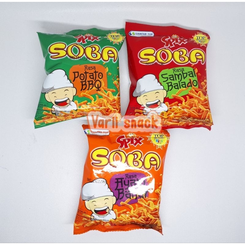 Jual Spix Soba Snack Rasa Sambal Balado / Potato BBQ / Ayam Bakar 1 ...