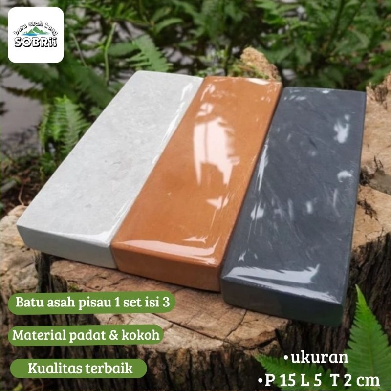 Jual Batu Asahan Pisau Asah Alam Asli Size 15x5x2 Pengasah Pisau ...
