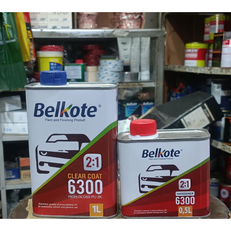 Jual CLEAR/PERNISH BELKOTE 6300 2:1 ( 1 LITER CLEAR 0.5 LITER HARDENER ...