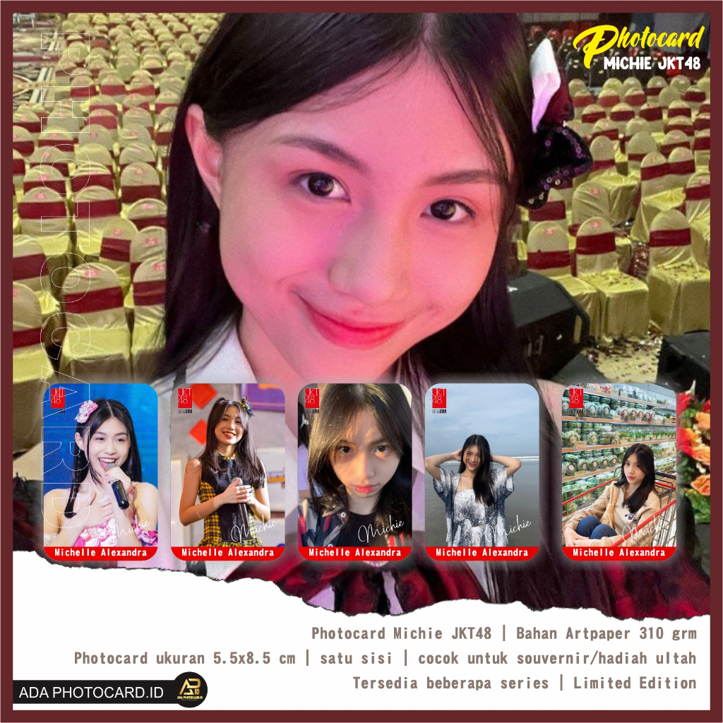 Jual Photocard Michie JKT48 isi 25 Pcs Premium Tebal 310grm satusisi Unofficial/Fanmade Bonus ...