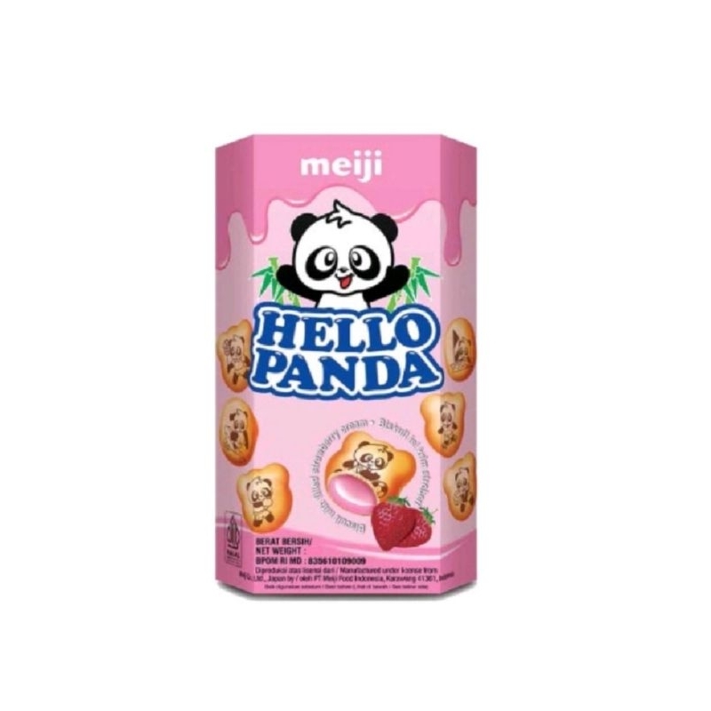 Jual MEIJI HELLO PANDA BISKUIT RASA STRAWBERRY | Shopee Indonesia