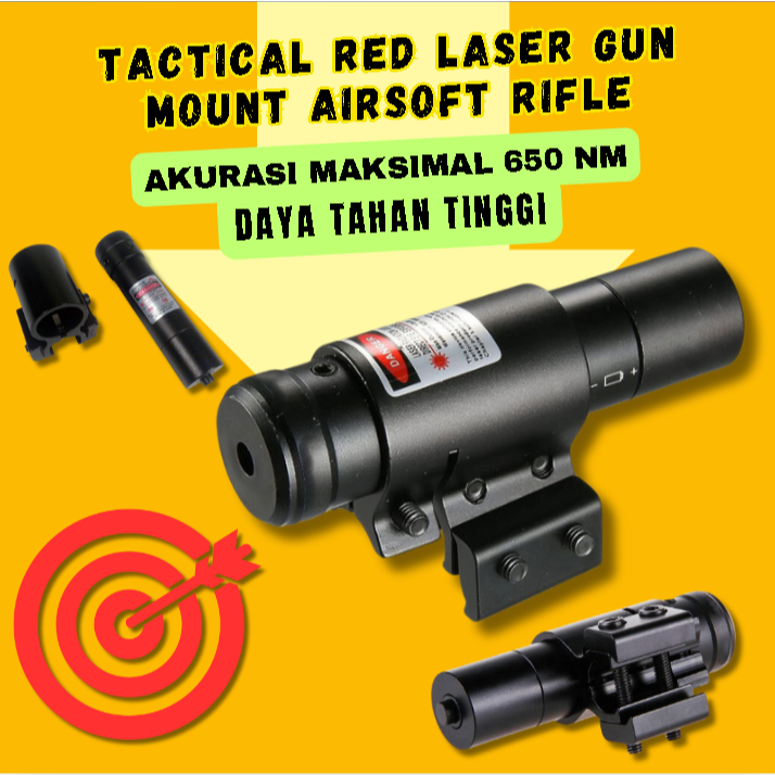 Jual Tactical Red Laser Gun Mount Airsoft Rifle 650nm | Shopee Indonesia