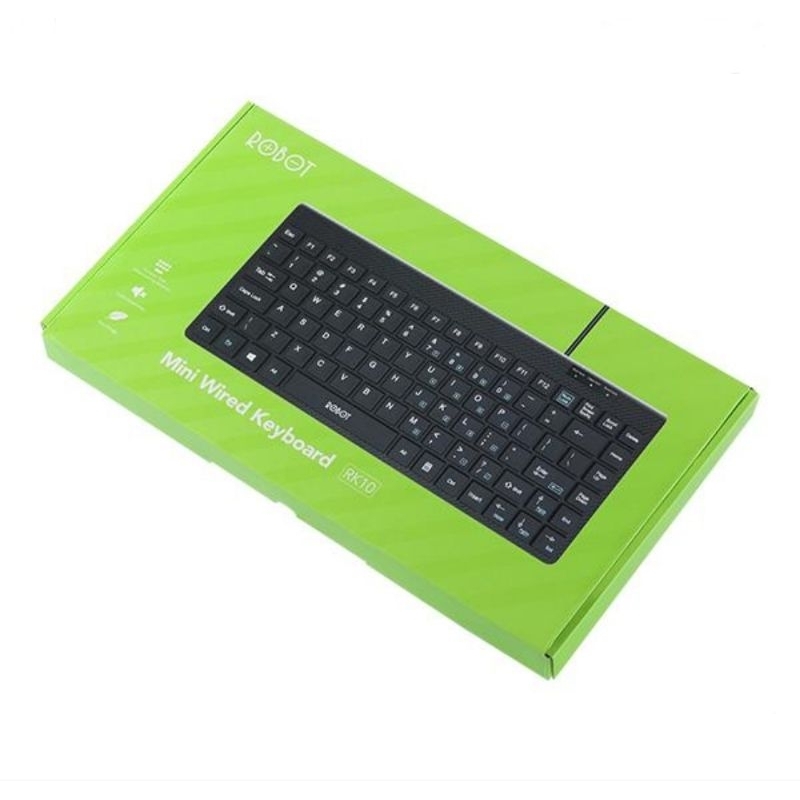 Jual Robot RK10 Keyboard USB Wired Mini Portable Ultra Thin Black ...