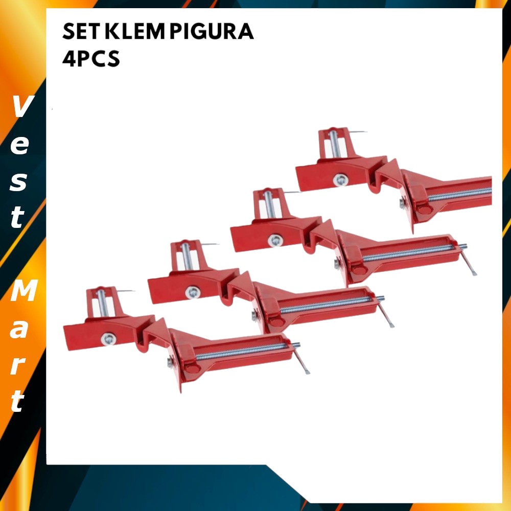 Jual Set 4pcs Klem Sudut Siku 3" Inch Corner Clamp 90 Derajat Penjepit ...