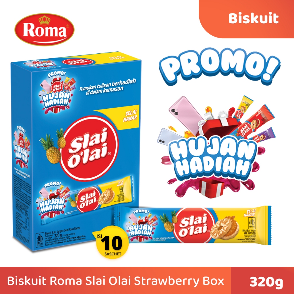 Jual Roma Slai Olai Pineapple Box 10 Sachet | Shopee Indonesia