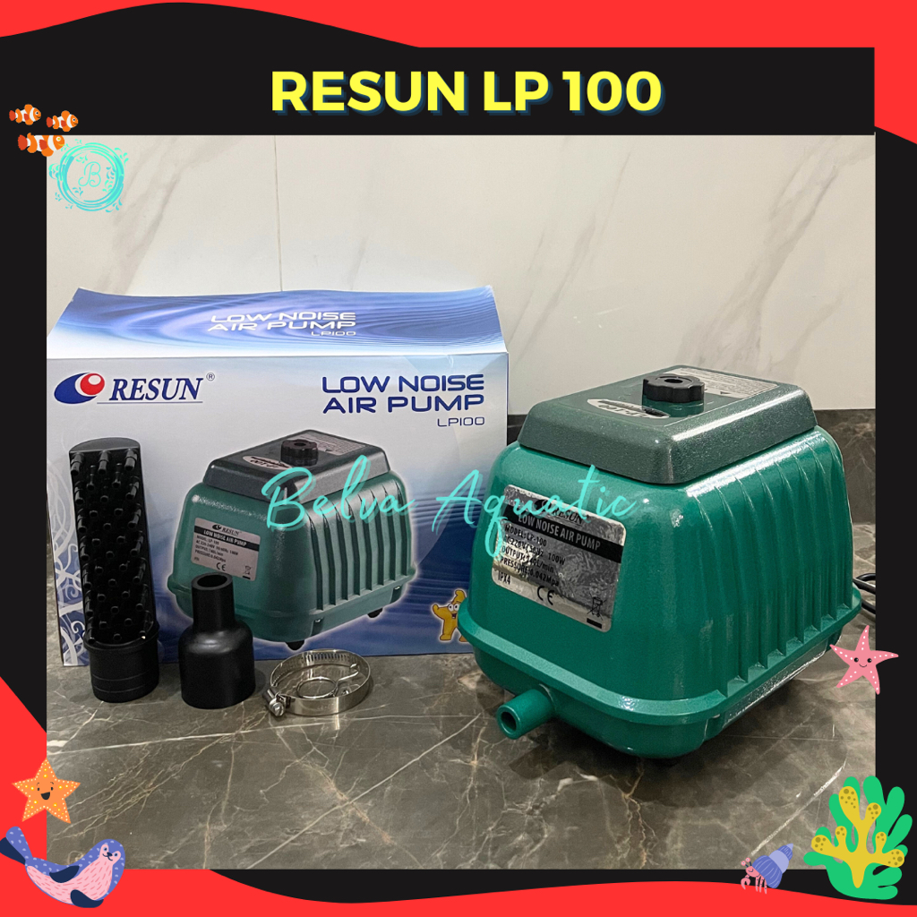 Jual Resun LP-100 Low Noise Air Pump 33 Cabang 100 Watt Pompa Udara ...
