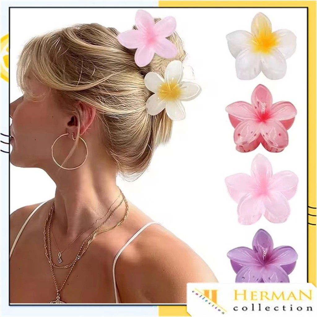 Jual HC Jepitan Rambut Cantik Model Bunga Kamboja Hair Clip Bunga Bali ...