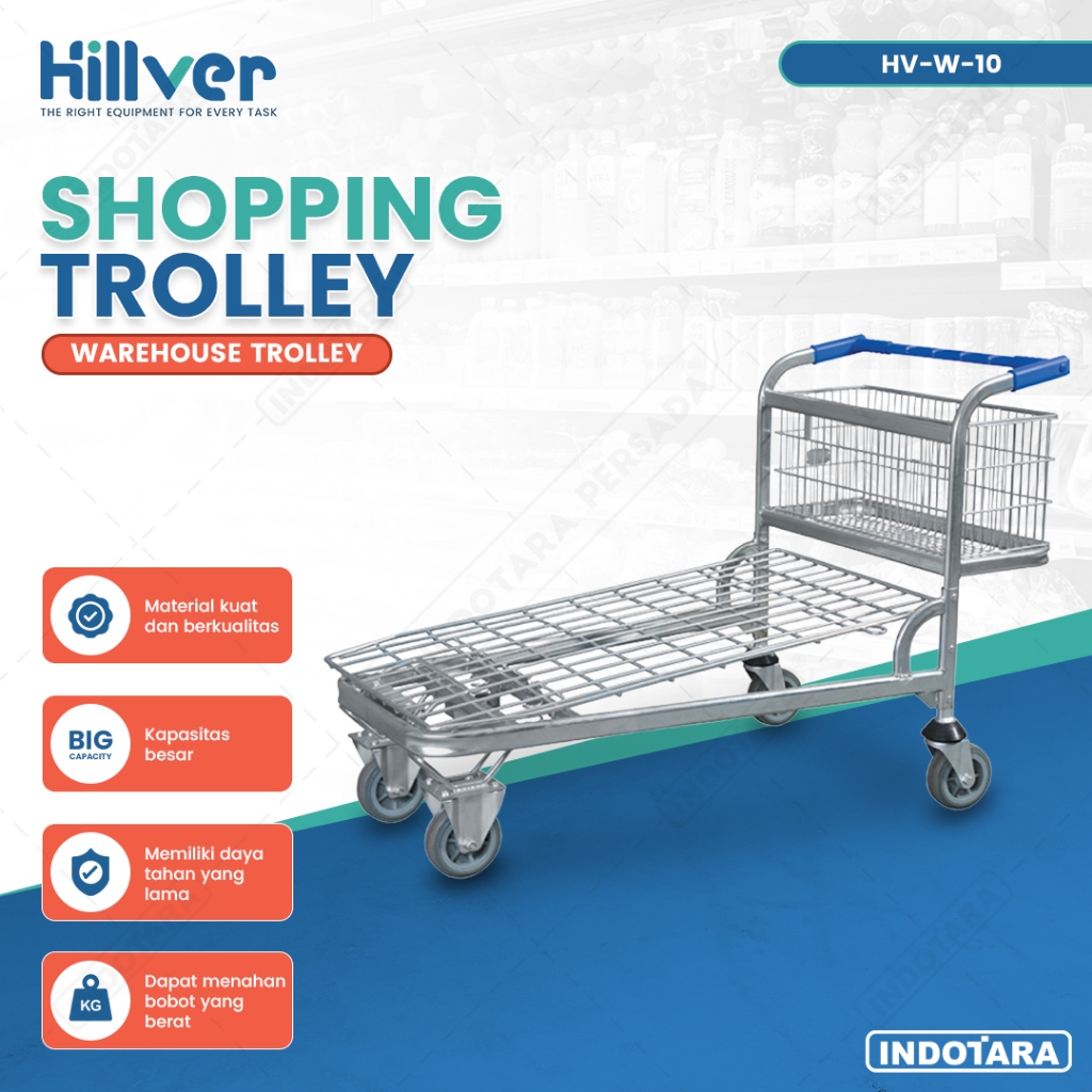 Jual Troli Dorong Barang Belanja - Warehouse Trolley Supermarket ...