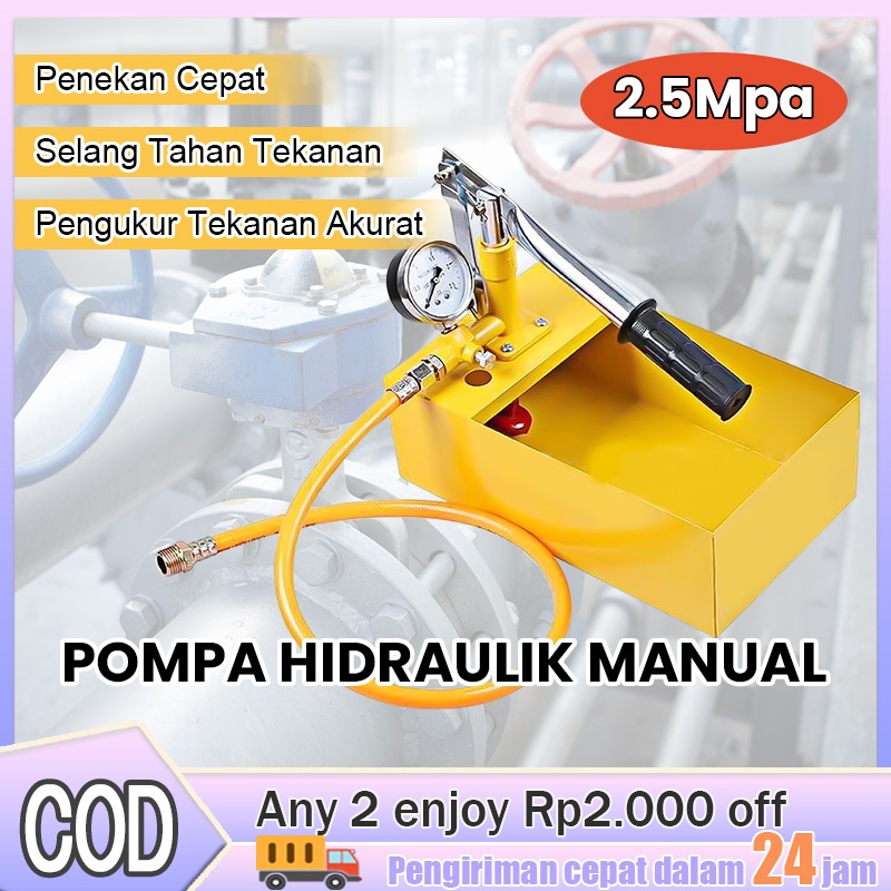 Jual Uji Tekanan Manual Pompa 2.5MPa 25KG Untuk Sistem Hidrolik Dengan ...