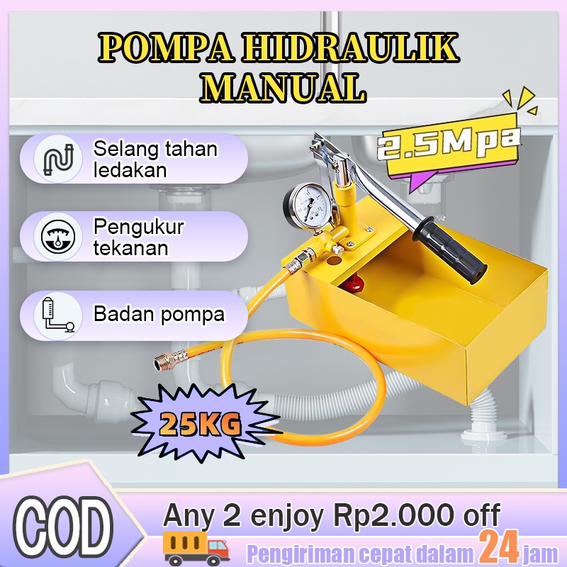 Jual Uji Tekanan Air Aluminum 2.5MPa 25KG Uji Pompa Hidraulik Manual ...