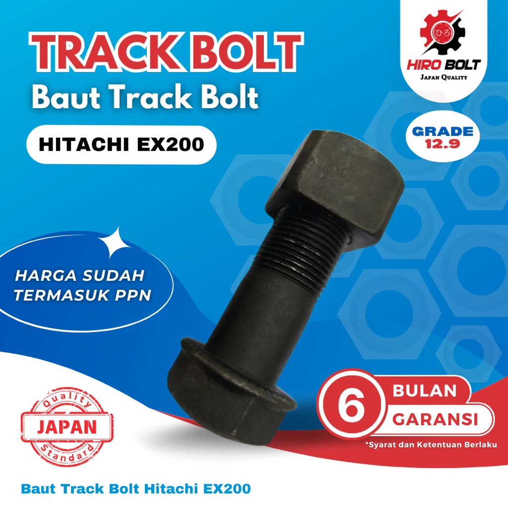 Jual Baut Track Roller Hitachi EX200 EX 200 / Track Shoe Roller ...