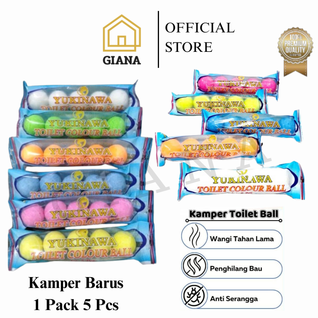 Jual GIA Kamper Barus Toilet Ball Kamper Toilet Warna 1 Pack 5 pcs ...