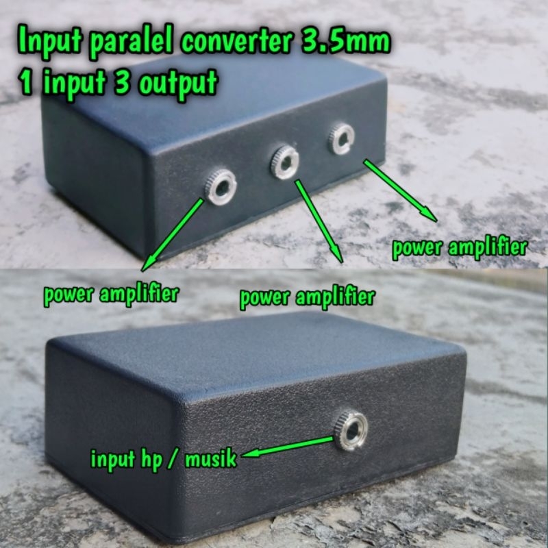 Jual input Aux 1 hp ke 3 power amplifier,input 3 in 1 ,input Aux ...