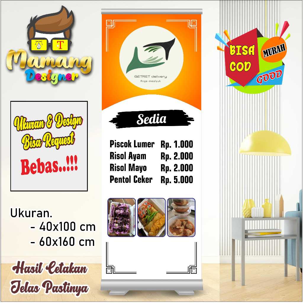 Jual Spanduk Banner MMT Jualan Piscok Pisang Coklat Bagus bb | Shopee ...