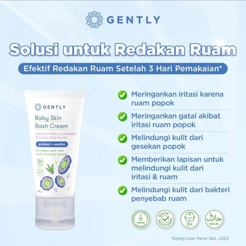 Jual Gently baby skin rash cream 50g | Shopee Indonesia