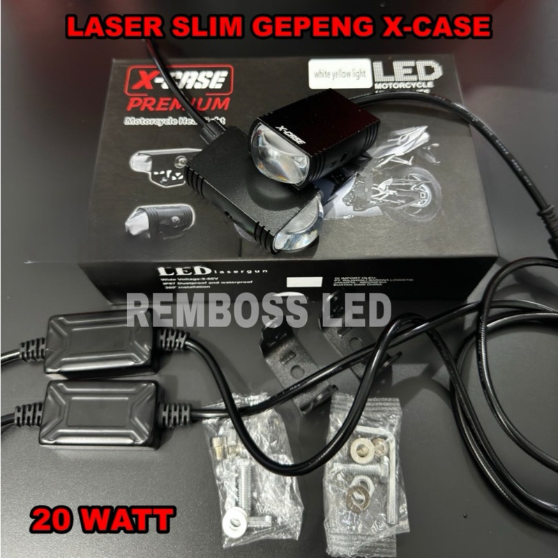 Jual LAMPU TEMBAK SOROT SLIM XC1 20 WATT 2 WARNA MINI LASER GEPENG X ...