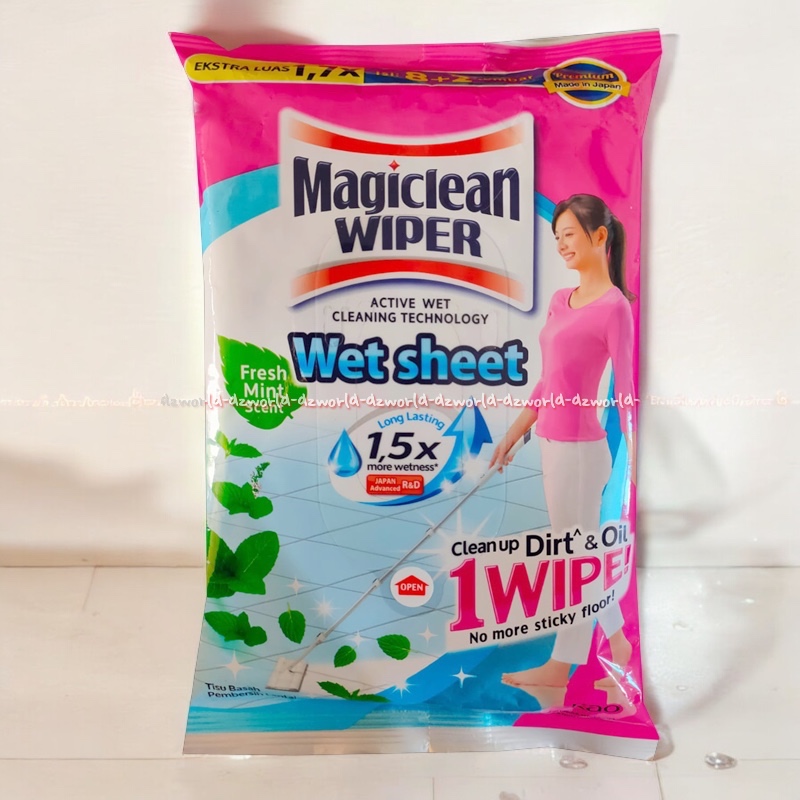 Jual Magiclean Wiper Wet Sheet Mop 8Lembar Tisu Basah Pembersih Lantai ...