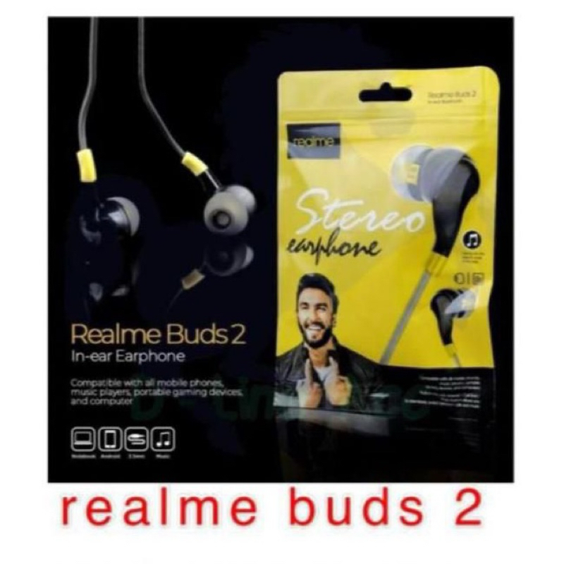 Jual Handsfree Headset Realme + Mic Buds 2 Colokan Universal 3.5MM ...