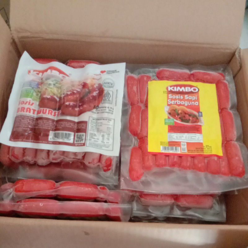 Jual Kimbo Bratwurst sosis sapi mini (10)berat 500 gr//Kimbo Cocktail ...