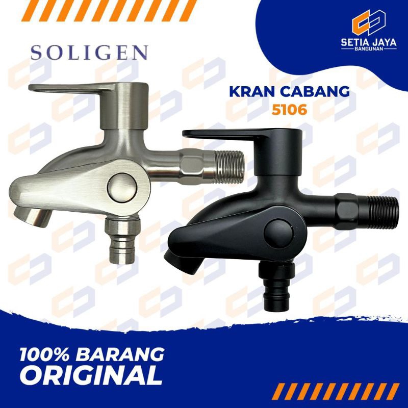 Jual Kran / Keran Cabang / Double / Shower Soligen Stainless Steel 5106 ...