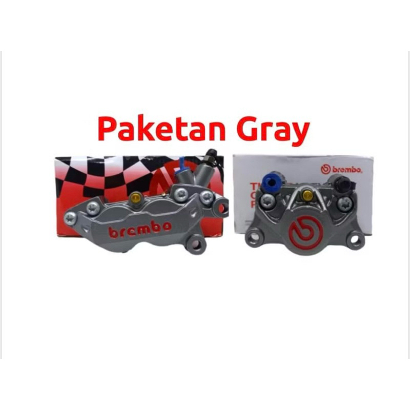 Jual Paket Kaliper 4 Piston Monoblok Big Pot Plus 2 Piston Big Logo 1 Set Motor Universall ...