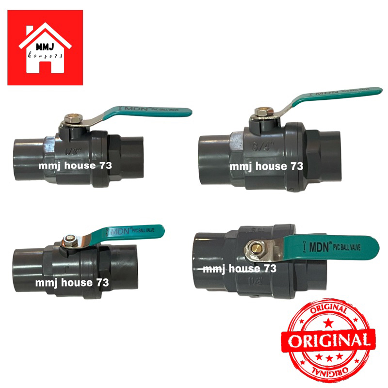 Jual MDN Stop Kran / Ball Valve Gagang Stainless ukuran 1/2” 3/4” 1” 1-1/2” | Shopee Indonesia