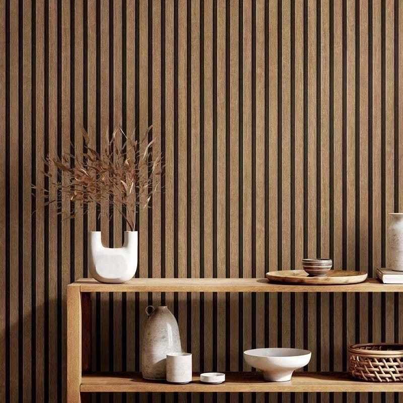 Jual Wallpaper Dinding Kayu Garis Panel 45cm x 9m | Shopee Indonesia