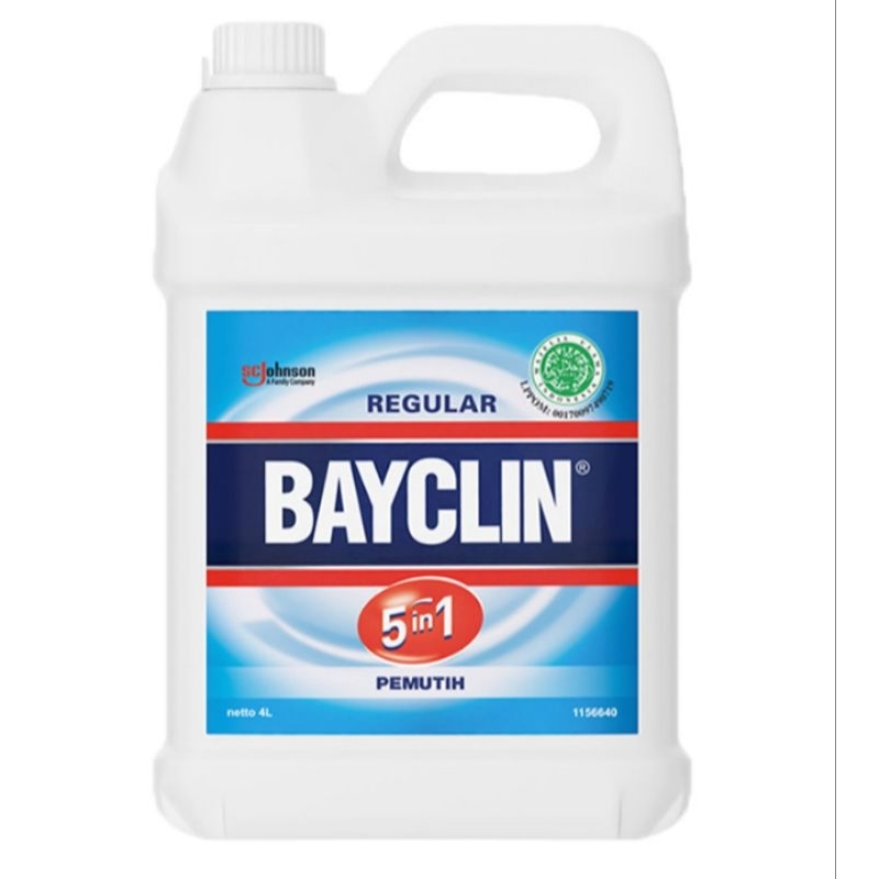 Jual BAYCLIN Pemutih Pakaian Regular 4 Liter KEMASAN JERIGEN | Shopee ...