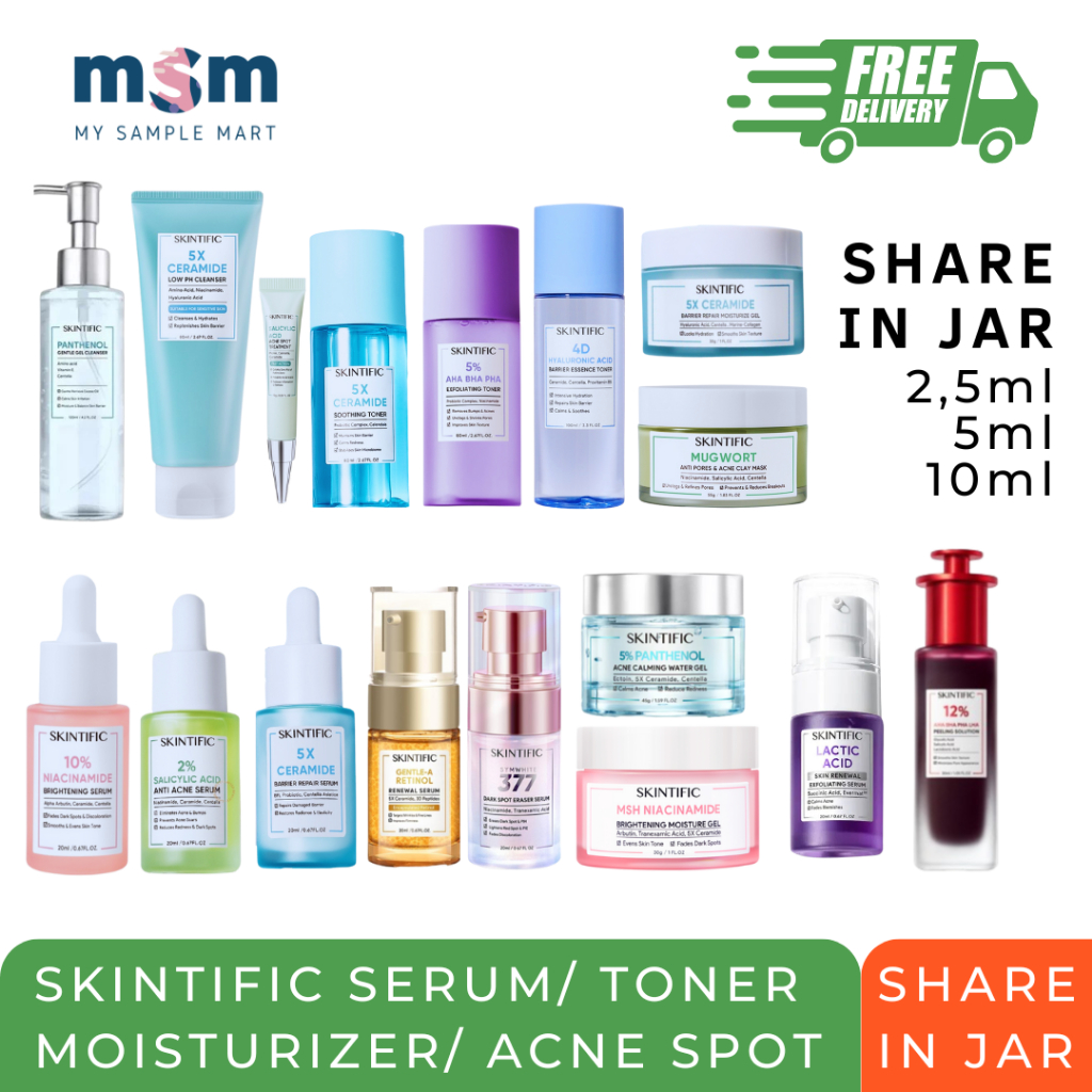 Jual SHARE IN JAR SKINTIFIC LACTIC ACID 2% Salicylic Acid Acne Serum 10 ...