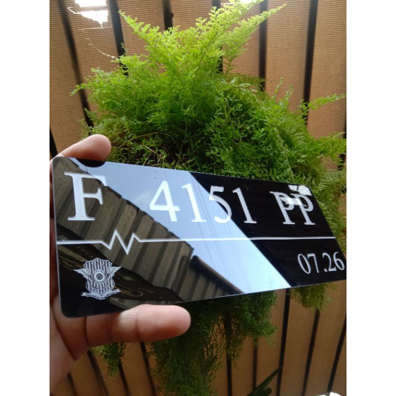 Jual plat sepeda motor akrilik bebas custom hitam | Shopee Indonesia