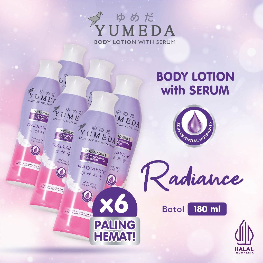 Jual YUMEDA Body Lotion With Serum Radiance Bottle 180mL (6 pcs ...