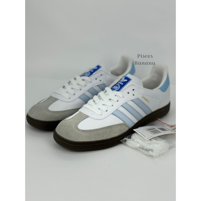 Jual Sepatu Samba OG Core White Blue Gum | Shopee Indonesia