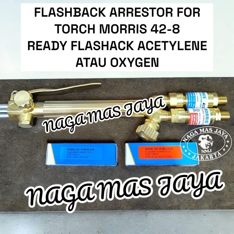 Jual MORRIS FLASHBACK ARRESTOR FOR TORCH OXYGEN ACETYLENE H188 9/16 ...