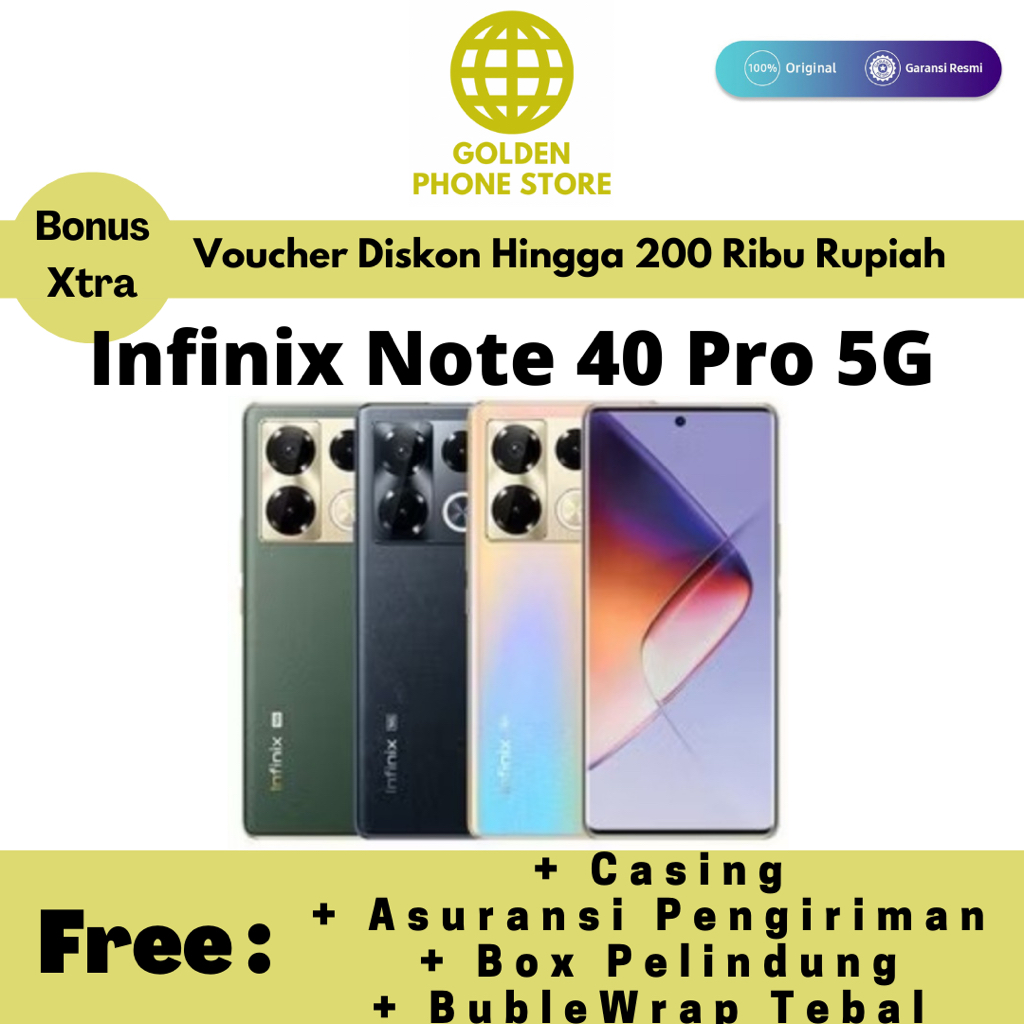 Jual Infinix Note 40 Pro 5G 8/256GB - Original & Garansi Resmi Infinix Indonesia | Shopee Indonesia
