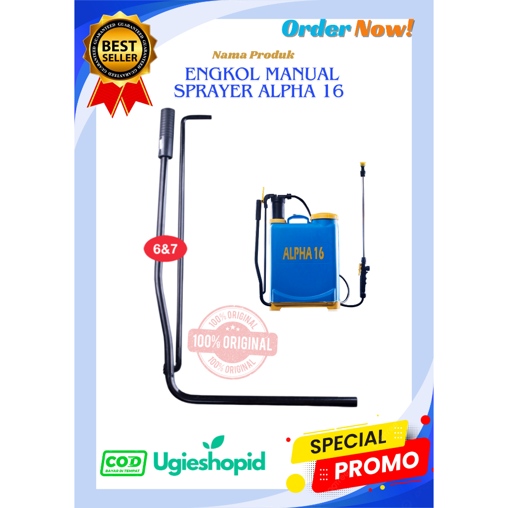 Jual Tuas Engkol sprayer Alpha 16 - Tuas pompa Tengki Alpha 16 - engkol ...