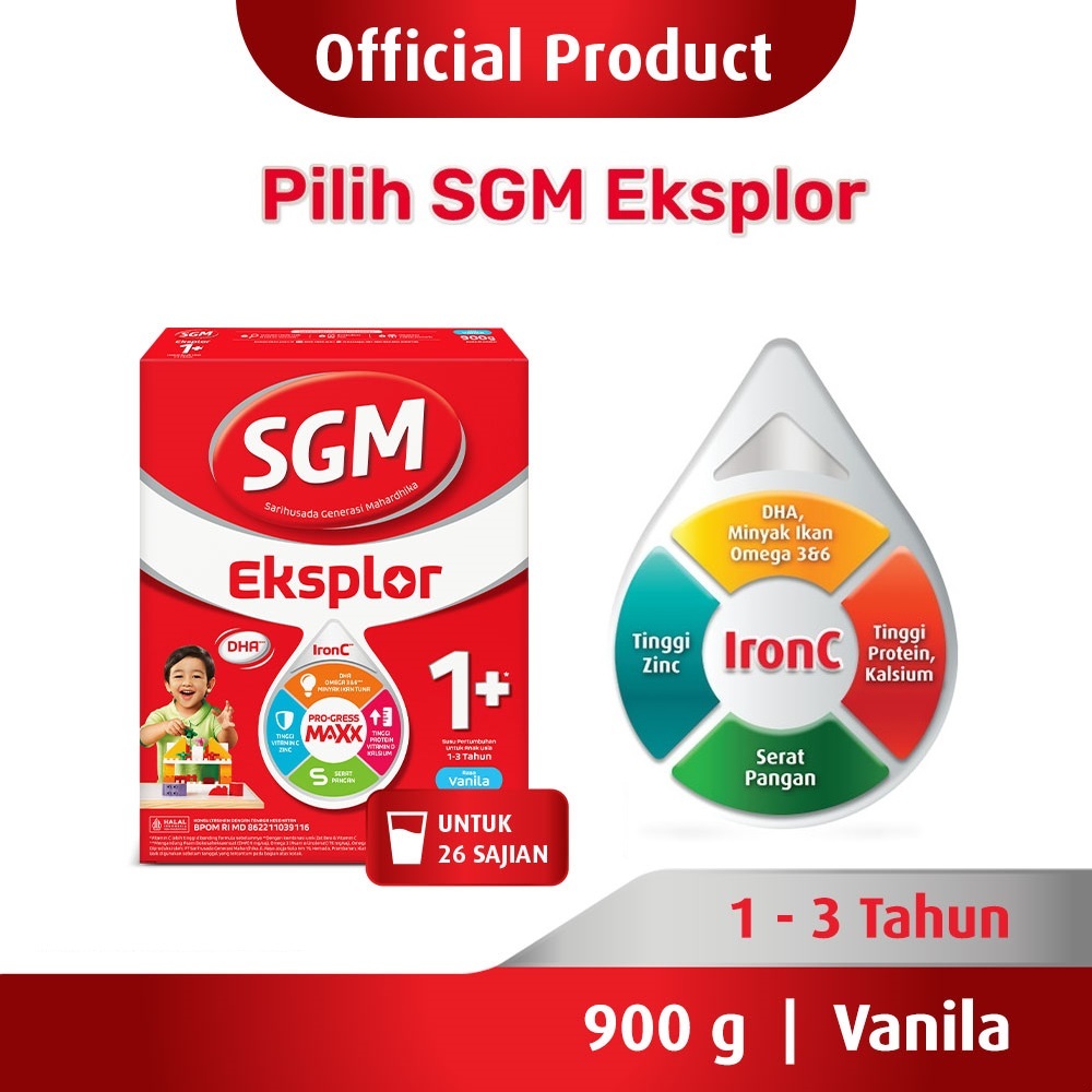 Jual Susu SGM Eksplor 1+ Pro-Gressmaxx Vanilla Susu Pertumbuhan 1-3 ...