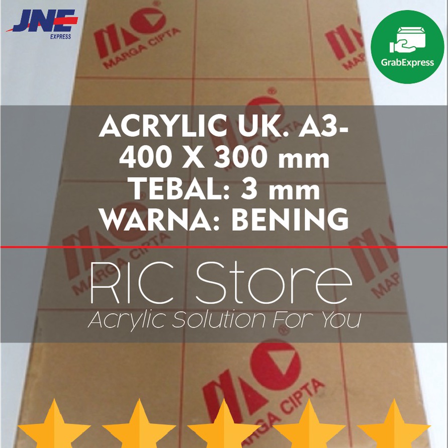 Jual PRODUK UNGGULAN Acrylic Akrilik Lembaran Uk A3 4x3 Tebal 3mm ...