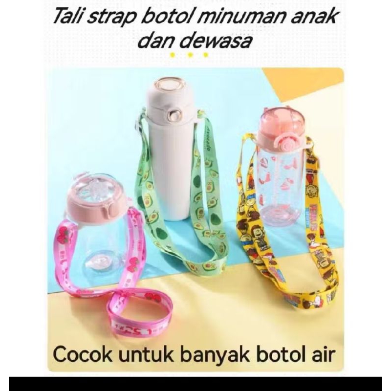 Jual Tali Botol Minum Tali botol panjang motif kartun import / Tali ...