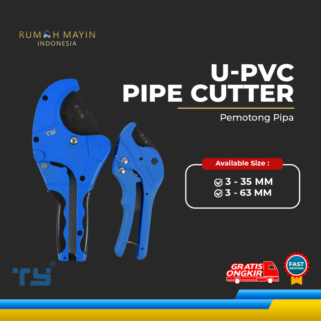 Jual TY Pipe Cutter U-PVC by 3 Pawns - Pemotong Pipa | Shopee Indonesia