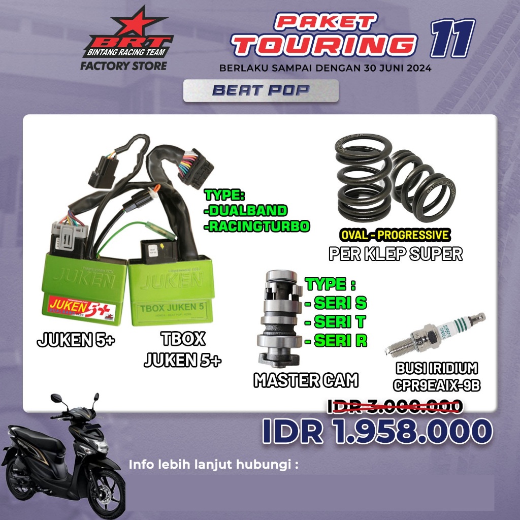 Jual PAKET TOURING 11 BEAT POP ESP BRT - ECU JUKEN 5+ + MASTERCAM + PER ...