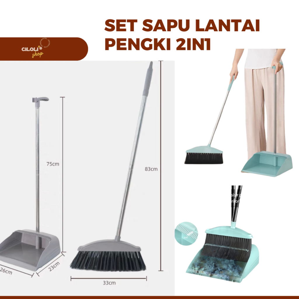 Jual ALAT PEMBERSIH SET SAPU LANTAI PENGKI 2IN1 - SAPU LANTAI RUMAH ...