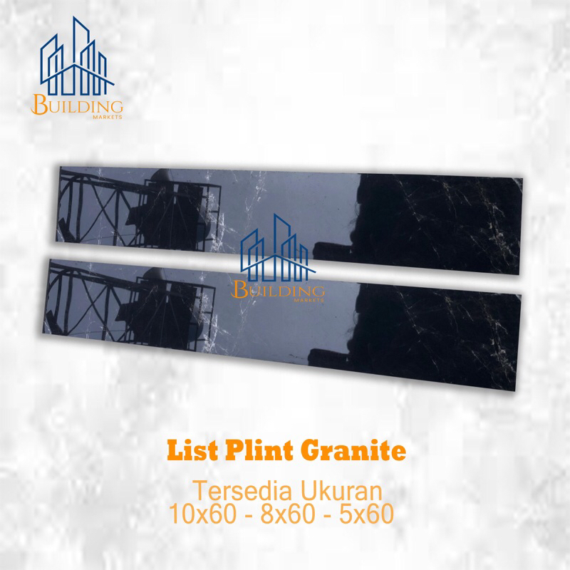 Jual List Plint Granite 10x60 - 8x60 - 5x60 Mountain Black/Glossy/ 1 ...