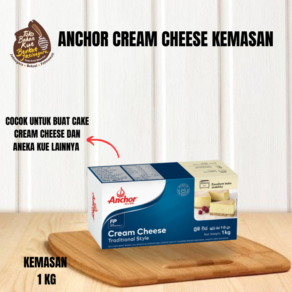 Jual KEJU CREAM CHEESE ANCHOR 1 KG /ANCHOR CREAM CHEESE | Shopee Indonesia