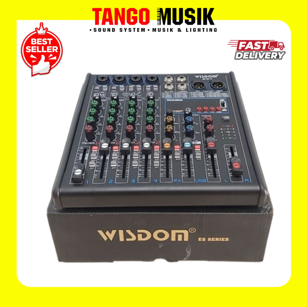 Jual MIXER WISDOM ES 4 + USB ORIGINAL / Mixer Audio WISDOM ES4 4 Channel ORIGINAL Mixer ...
