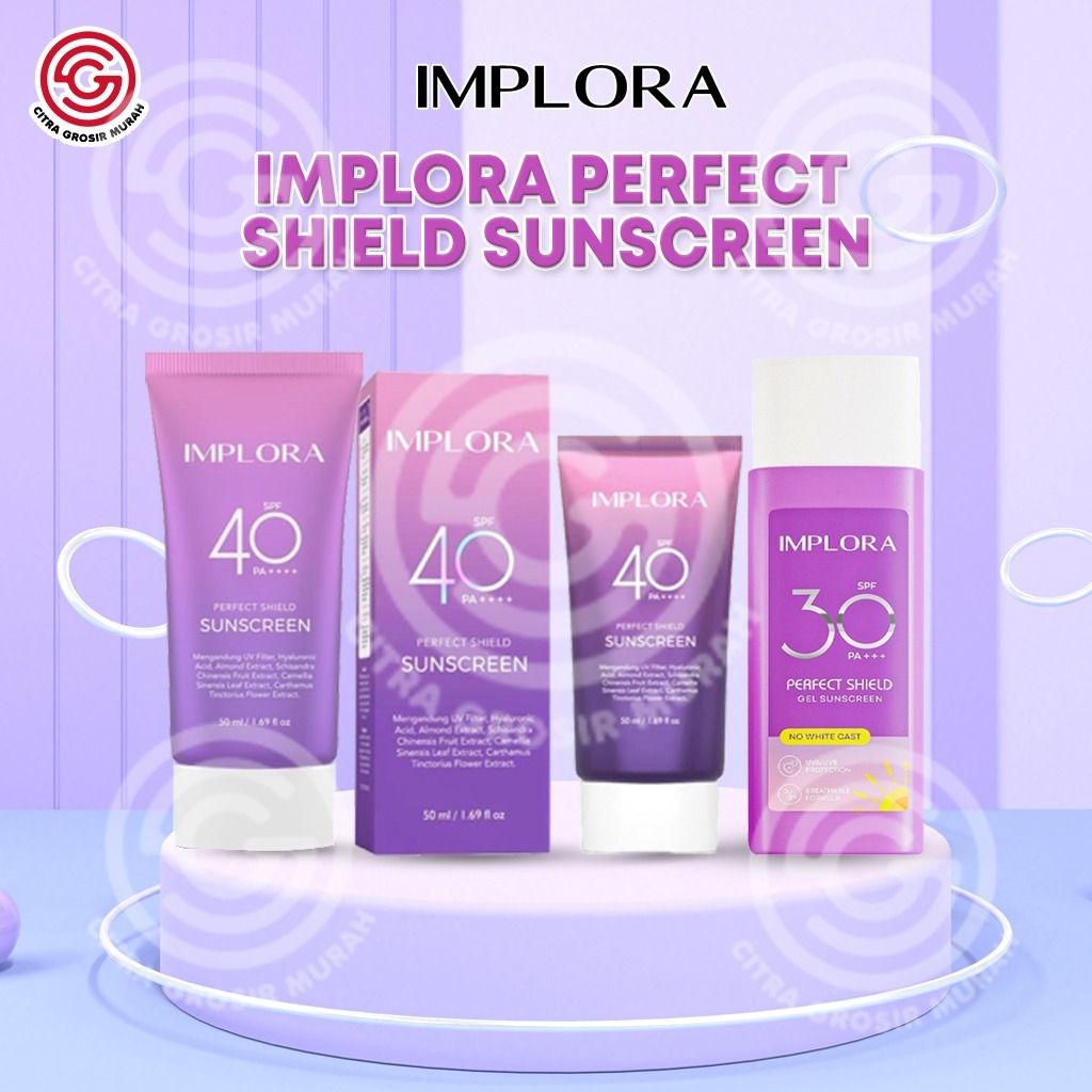 Jual IMPLORA Perfect Shield Sunscreen SPF 40PA++ 50mL || Sunscreen Wajah Implora || Original ...