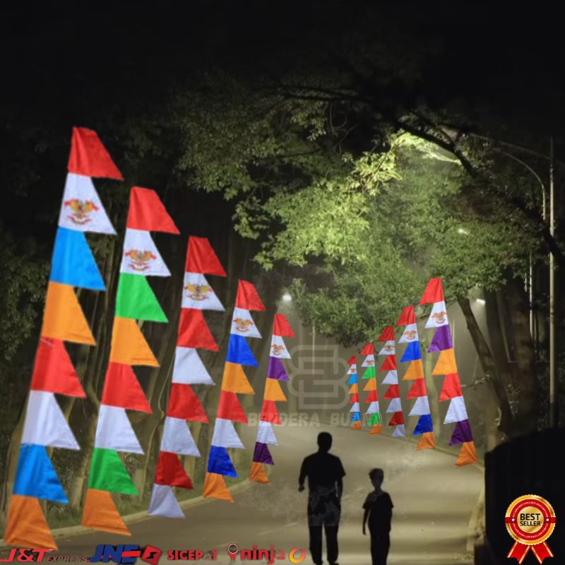 Jual BENDERA MERAH PUTIH UMBUL UMBUL GARUDA 8MATA GERGAJI (3meter) | Shopee Indonesia